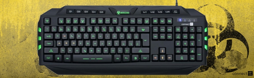 CONNECT IT GK2000 Biohazard Keyboard - Herná klávesnica | Alza.sk