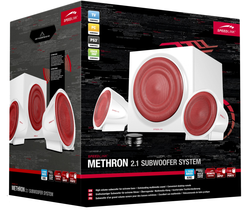 SPEED LINK Methron 2.1 Subwoofer System (White) - Reproduktory | Alza.cz